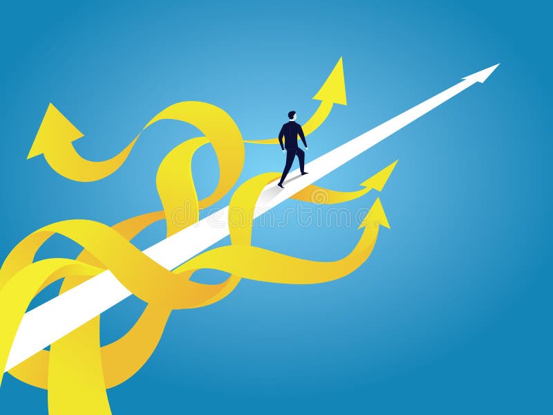 Person Walking on Straight Path Ignoring Other Distraction or Obstacles ...