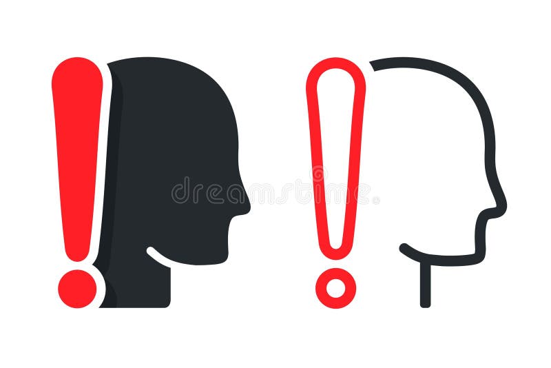 Person Warning Icon. Iillustration Vector Stock Vector - Illustration ...