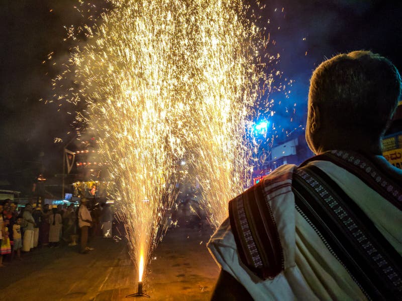 Man With Fireworks Picture. Image: 108798557