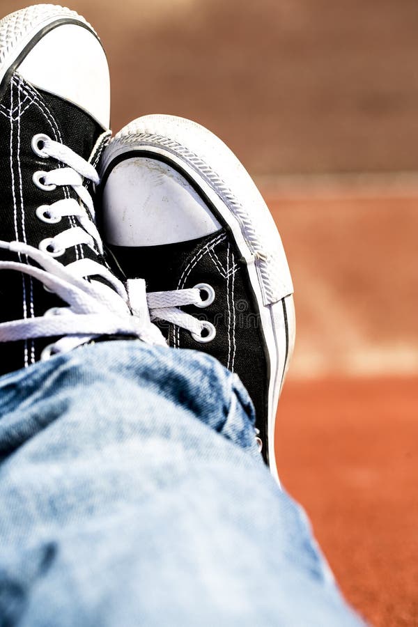 Person Wearing Converse Outdoors Stock Image - Image of sport, athletic ...