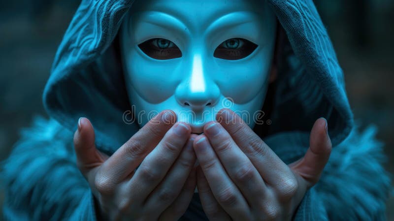 Person Wearing a Mask To Conceal Identity, Deception Concept Stock ...