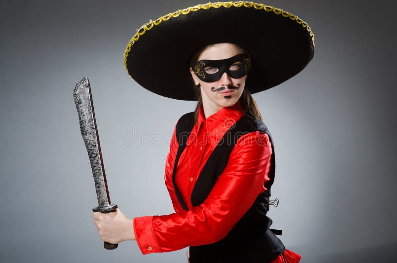 The Person Wearing Sombrero Hat in Funny Concept Stock Photo - Image of ...
