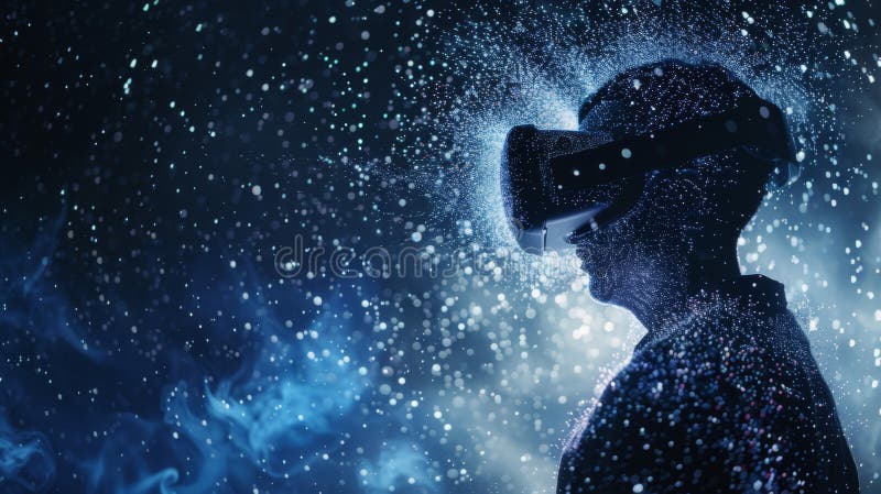 A Person Wearing a Virtual Reality Suit Completely Covered in Virtual ...