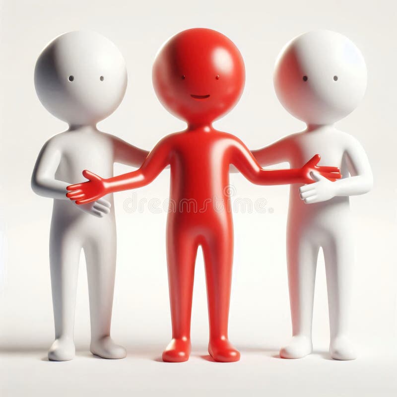 Person Welcome Happy 3d Render Stock Illustration - Illustration of ...