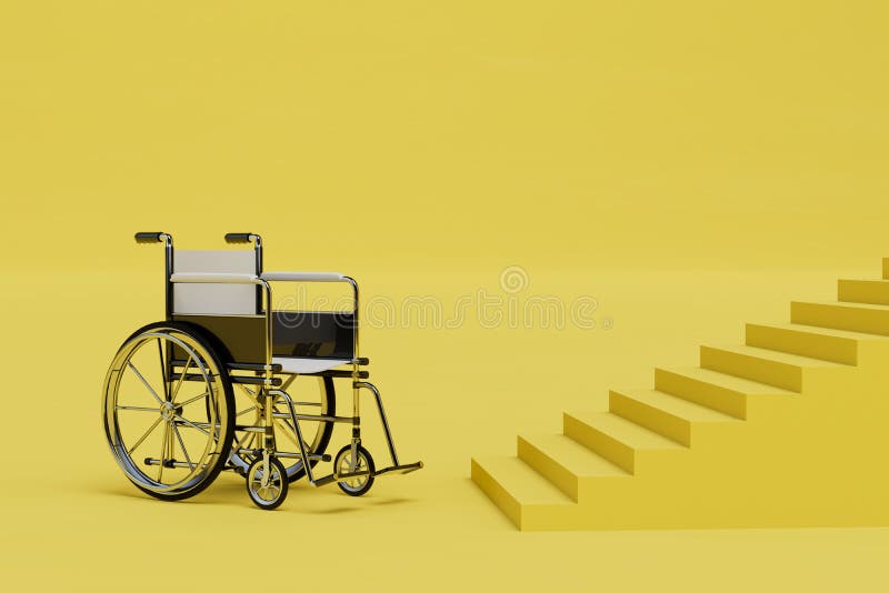 A Person in a Wheelchair Cannot Climb the Stairs. Lack of a Ramp for ...