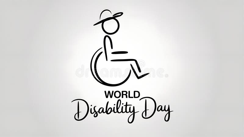 A Person in a Wheelchair, with the Words "world Disability Day" Written ...