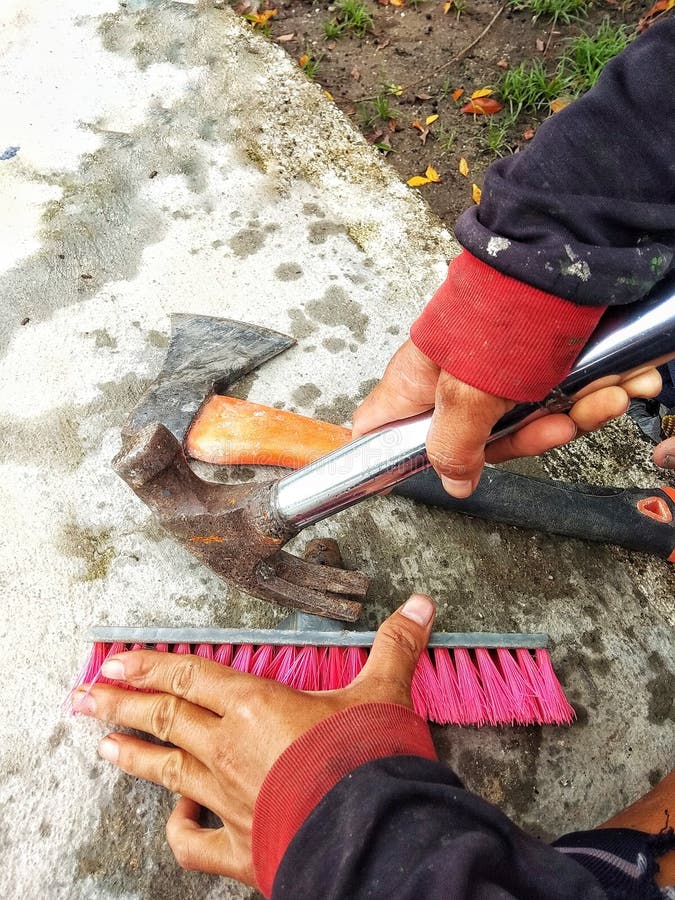 A Person Who is Working Using a Simple Tool Stock Photo - Image of ...