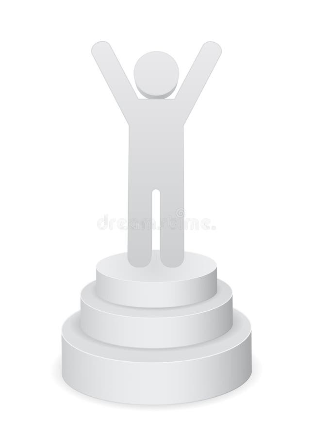 Person Winner with Hands Up Stock Vector - Illustration of achievement ...
