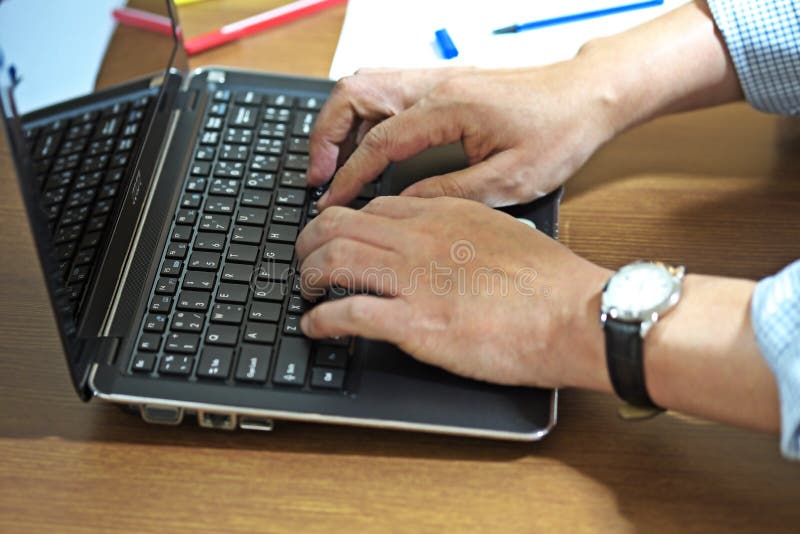 A Person Who Working on Desktop Computer Stock Image - Image of work ...