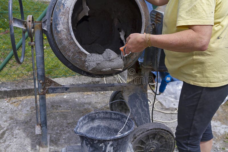 Masonry works stock photo. Image of hands, site, renovations - 100361732