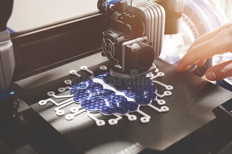 3D printer making object stock photo. Image of plastic - 144879914