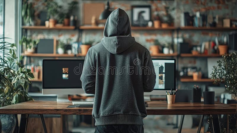 Person Behind Computer Stock Illustrations – 2,580 Person Behind ...