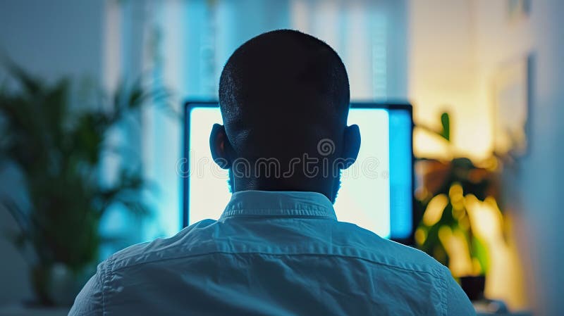 Person Working at a Computer in a Modern Office while Exploring Website ...