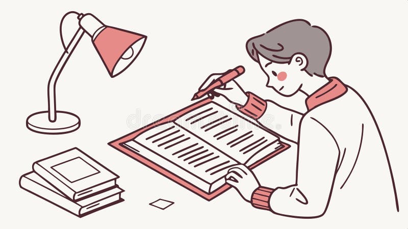 Person Working at Drawing Board Technical Design Illustration Vector ...