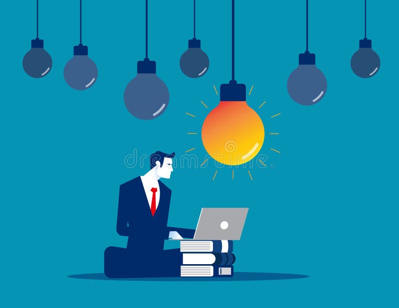 Person Working and Finding Idea. Develop Project Plan and Strategy ...