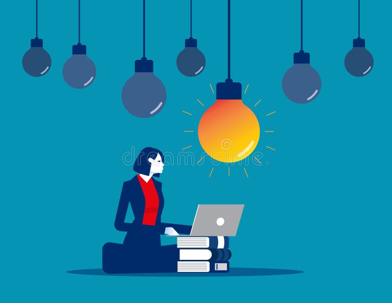 Person Working and Finding Idea. Develop Project Plan and Strategy ...