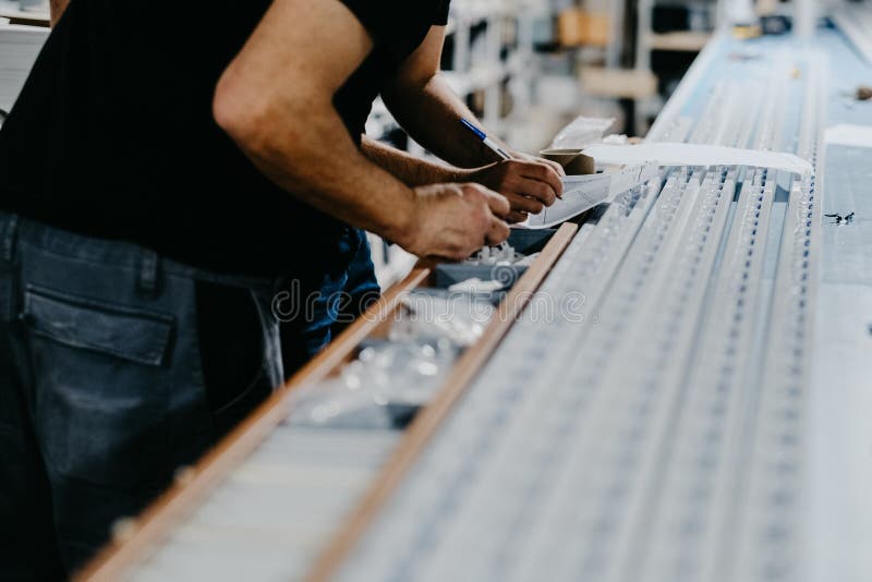 Person Working with Machine Tools in a Factory Stock Photo - Image of ...