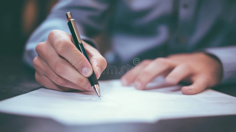 Person Writing Capturing Thoughts Ideas Notes Paper Stock Photos - Free ...
