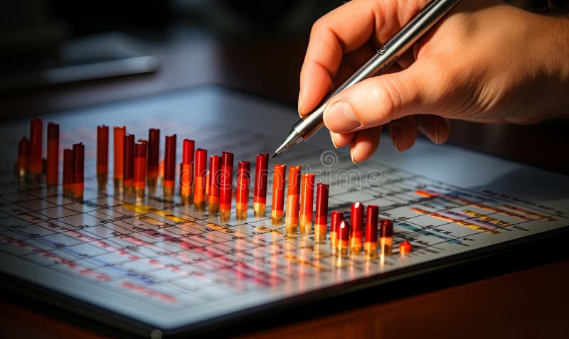 Person Writing on Board with Pen Stock Illustration - Illustration of ...