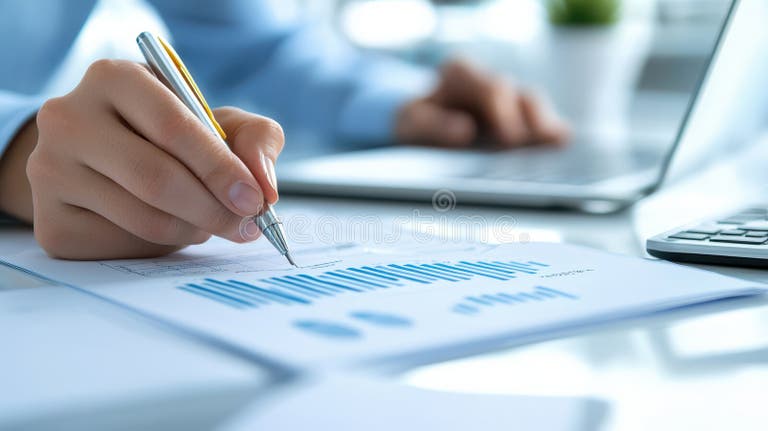 Person Writing, Capturing Thoughts and Ideas on Paper with Pen Focus Person Stock Illustration ...