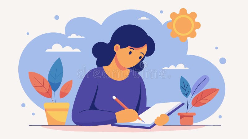 A Person Writing in a Journal Reflecting and Processing Their Thoughts ...