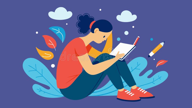 A Person Writing in a Journal Using it As a Form of Emotional Release ...