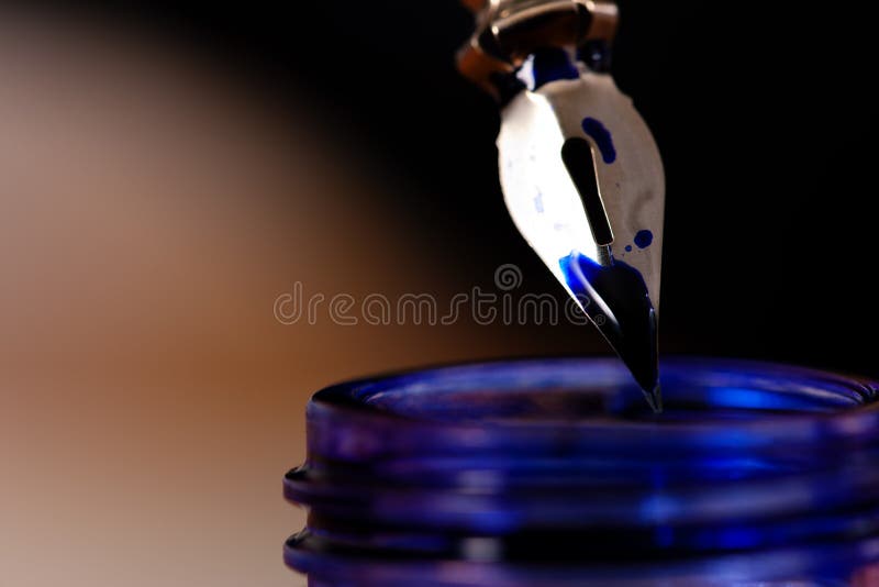 Person Writing a Letter with Pen and Ink Stock Photo - Image of paper ...