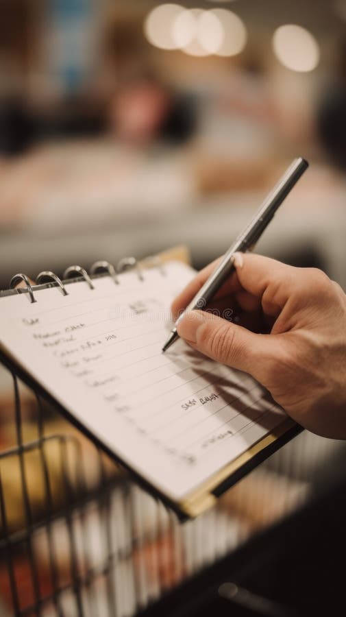 A Person Writing on a Book with the Pen in Their Hand, AI Stock Image ...