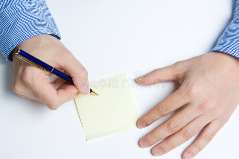 Person writing on notepad stock image. Image of communication - 10080635