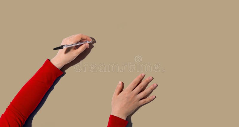 Person Writing Something with a Pen Stock Photo - Image of arms ...