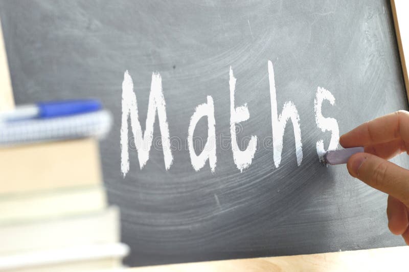 A Person Writing the Word Algebra on a Blackboard. Stock Photo - Image ...