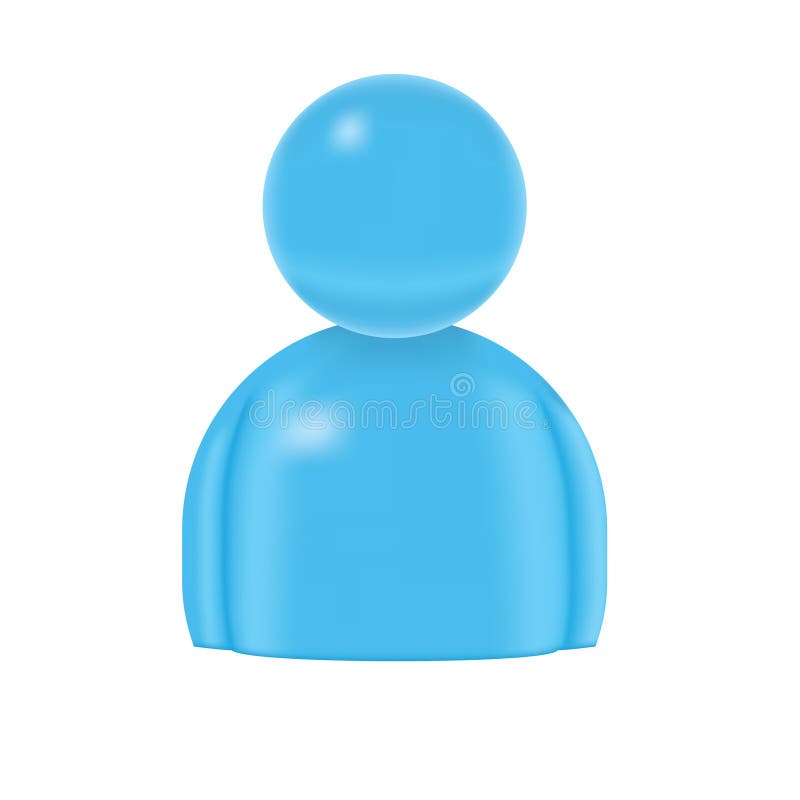 Persona azul del icono ilustración del vector. Ilustración de social ...