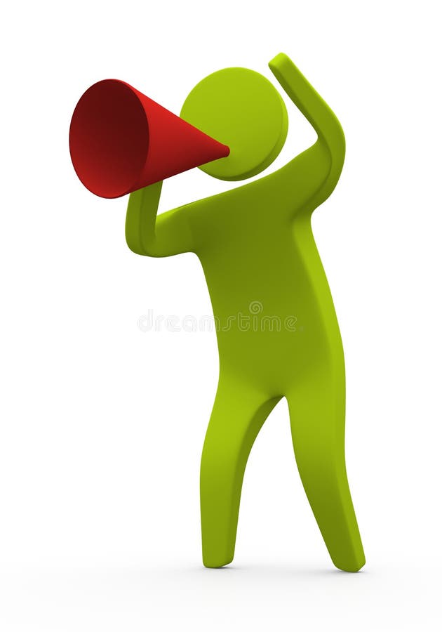 Persona Che Parla In Microfono E Indossa Cuffie Illustrazione ...