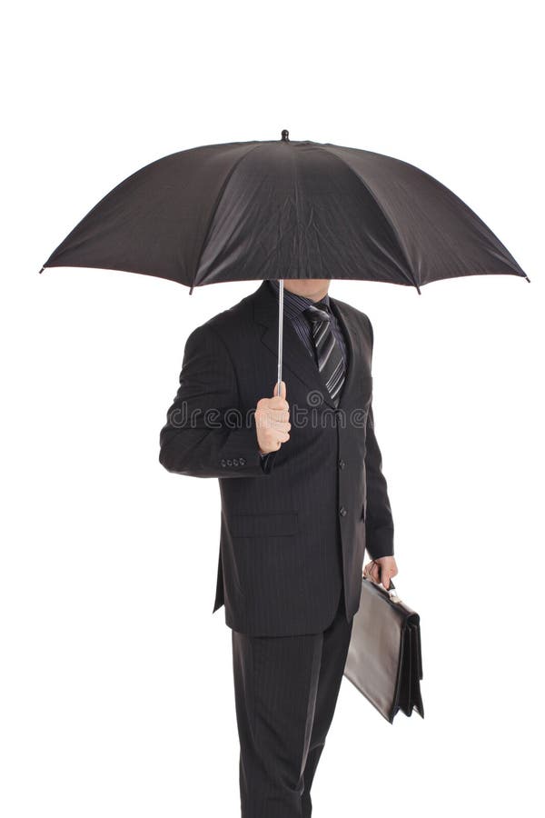 La Persona Con L'ombrello Attende La Pioggia Radioattiva Immagine Stock ...