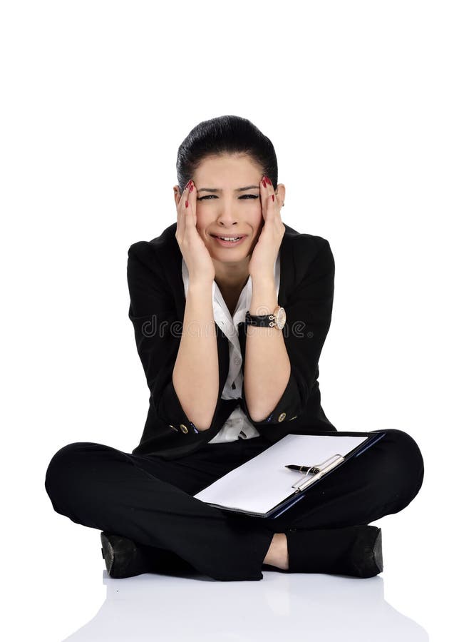 Persona Deprimida Cansada Del Negocio Imagen de archivo - Imagen de ...