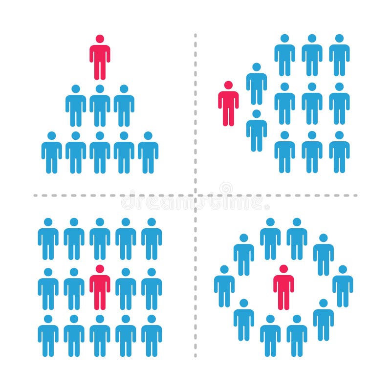 Persona Destacada Con Conjunto De Iconos De Multitudes Ilustración del ...