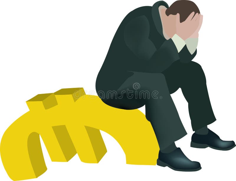 Persona disperata illustrazione vettoriale. Illustrazione di mediatori ...