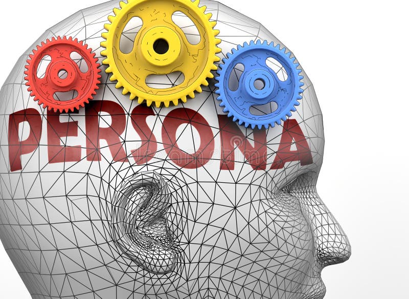 Persona And Human Mind Pictured As Word Persona Inside A Head To