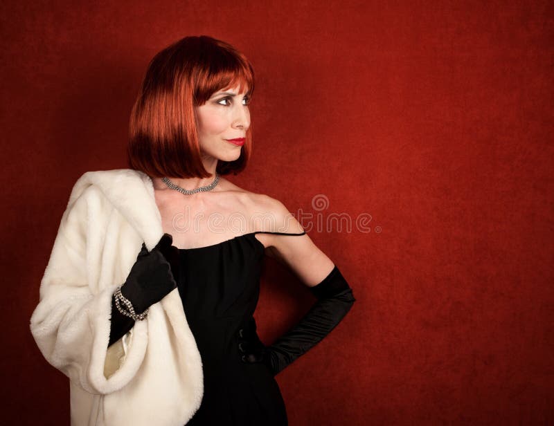 Persona Mondana Con Capelli Rossi Brassy Fotografia Stock - Immagine di ...