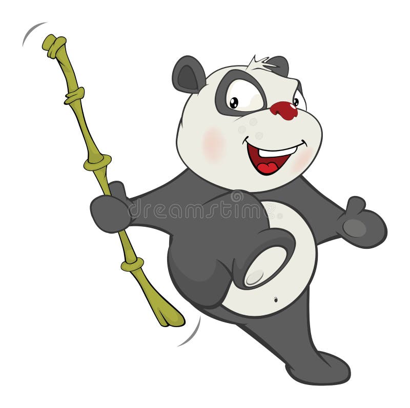 Personagem De Banda Desenhada Bonito Da Panda Ilustração do Vetor ...