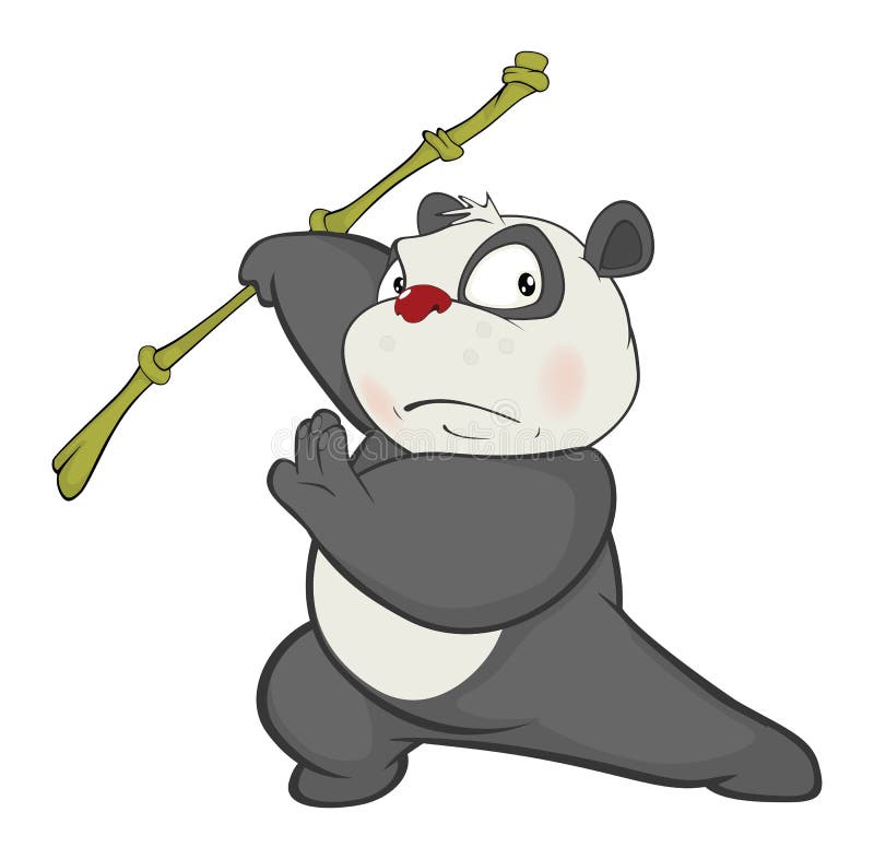 Personagem De Banda Desenhada Bonito Da Panda Ilustração do Vetor ...