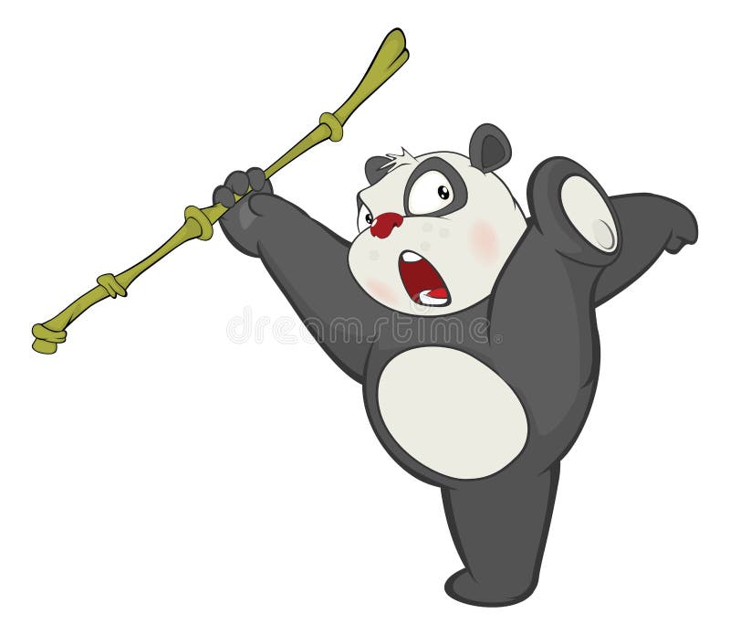 Personagem De Banda Desenhada Bonito Da Panda Ilustração do Vetor ...