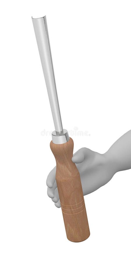 Personaje De Dibujos Animados Con Chisel4 Stock de ilustración ...