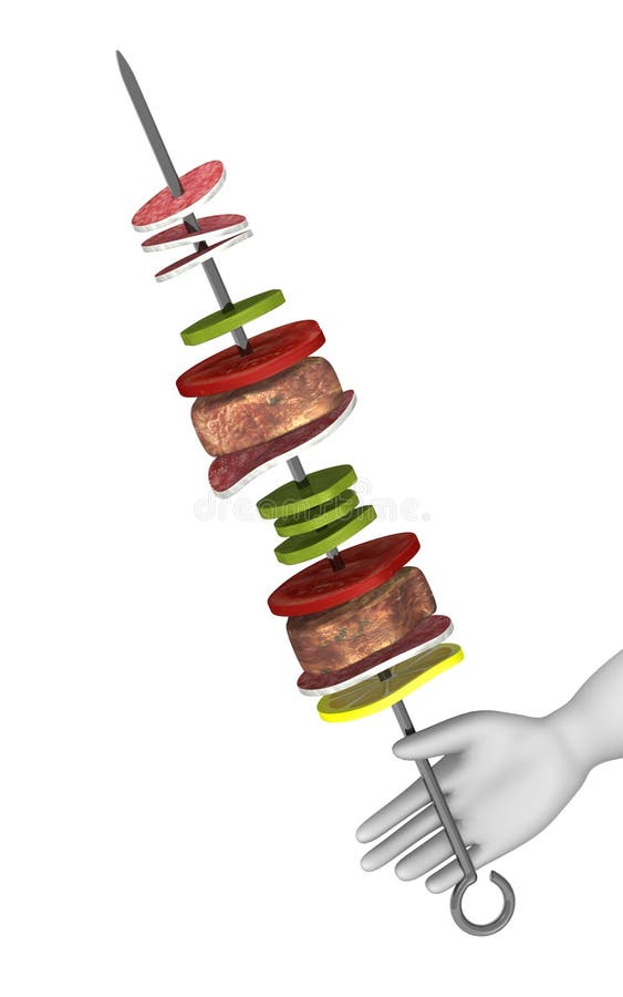 Personaje De Dibujos Animados Con El Pincho Stock de ilustración ...