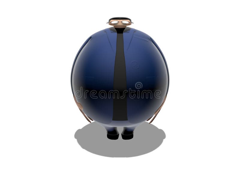 Personaje De Dibujos Animados 3D Inflado Stock de ilustración ...