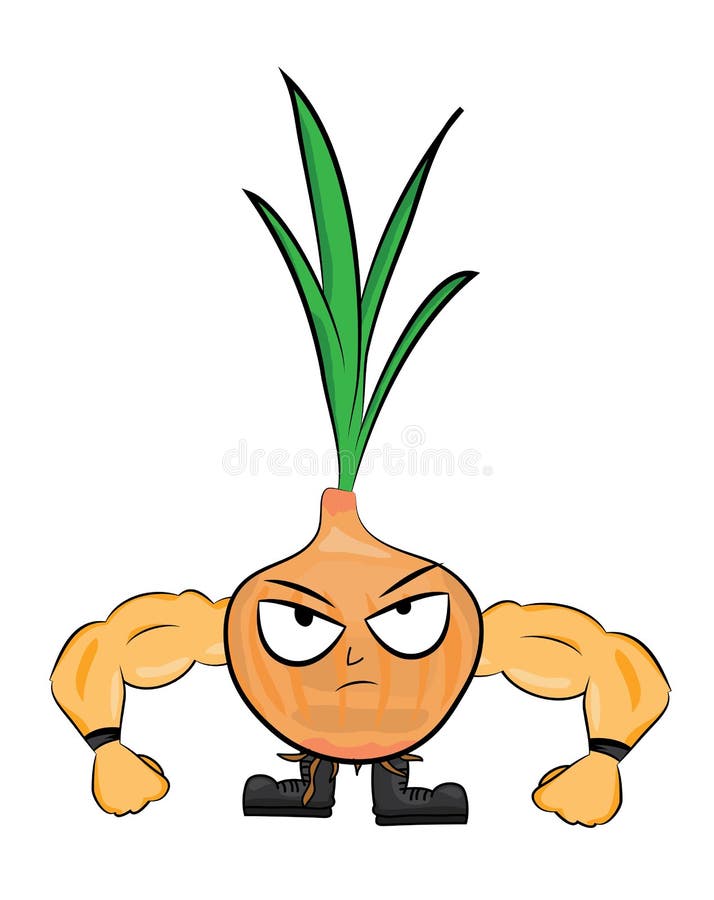 Personaje De Dibujos Animados De La Cebolla Stock de ilustración ...