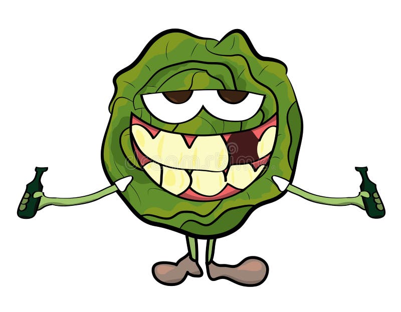 Personaje De Dibujos Animados De La Col Stock de ilustración ...