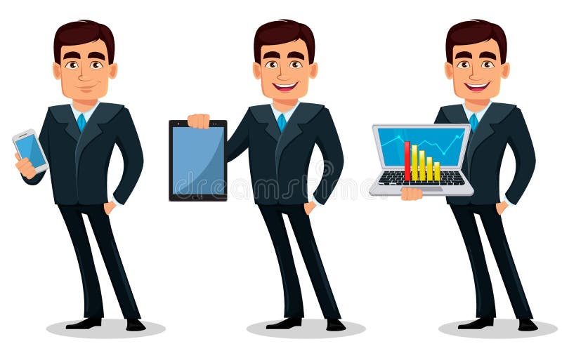 Personaje De Dibujos Animados Del Hombre De Negocios En Traje Formal ... Personaje De Dibujos Animados Del Hombre De Negocios En Traje Formal ...