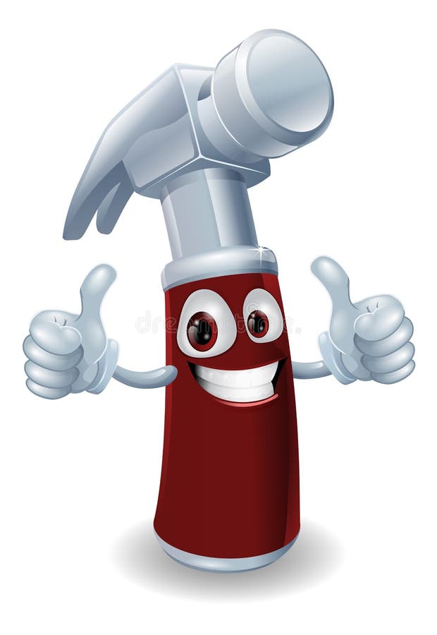 Personaje De Dibujos Animados Del Martillo Imagenes de archivo - Imagen ...