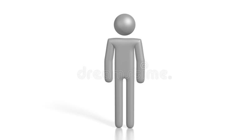 Personaje De Dibujos Animados Gris 3D Metrajes - Vídeo de hombre ...